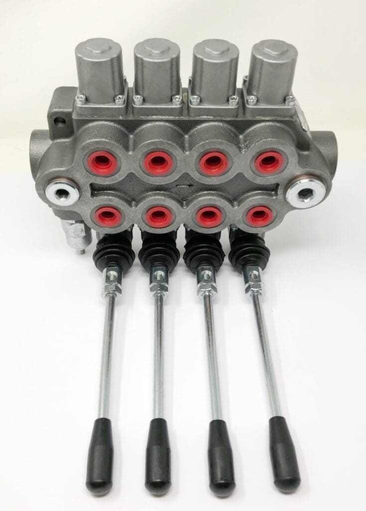 Hydraulic Monobloc Spool Control Valve 80L 4 Bank
