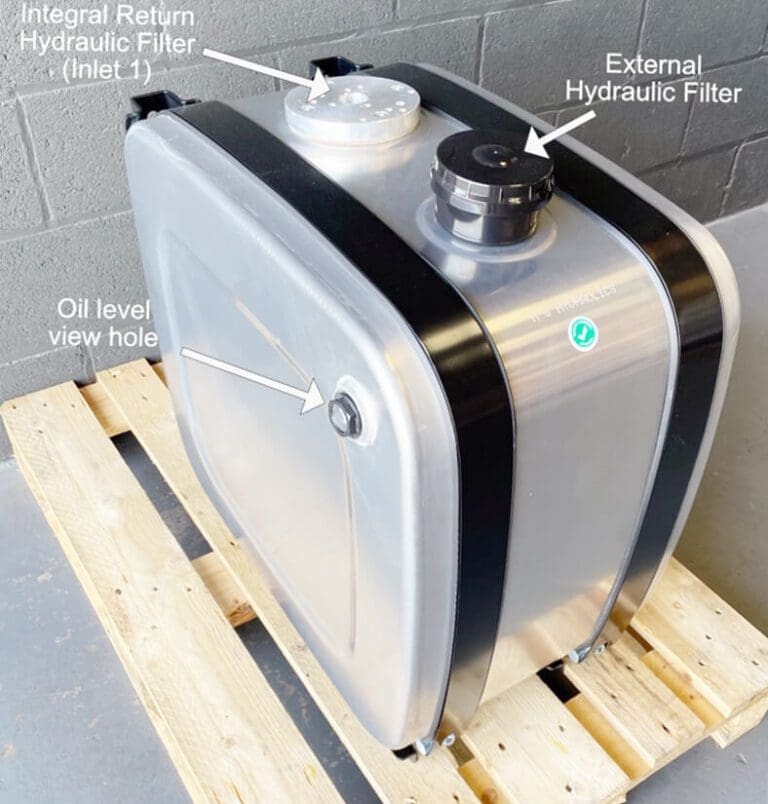 Hydraulic Oil Tank Side Mounted 150 Litre Twin Line Aluminium