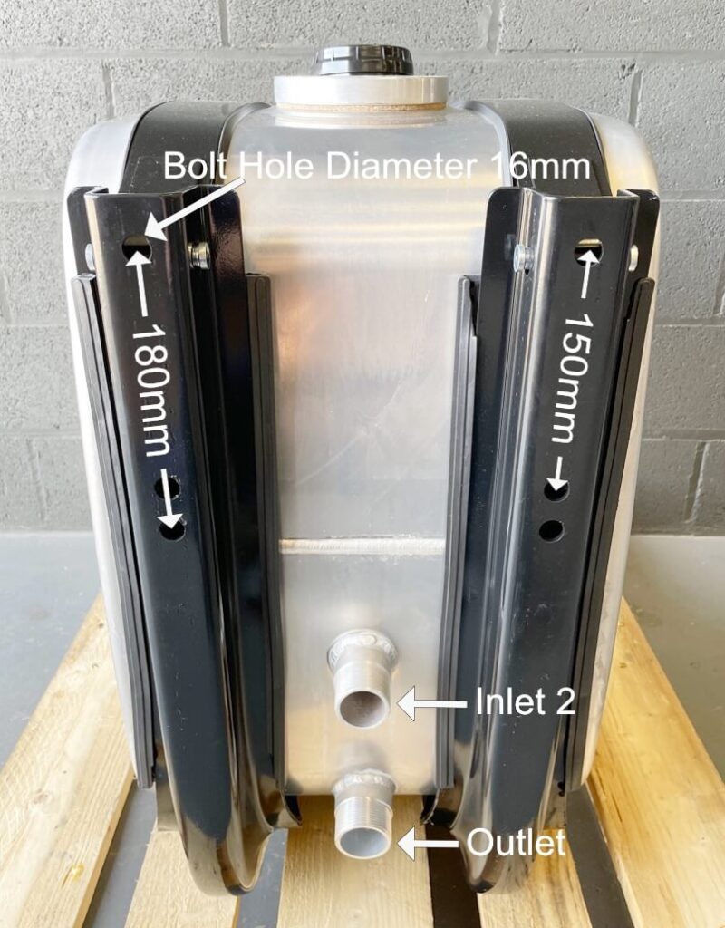 Hydraulic Oil Tank Side Mounted 150 Litre Twin Line Aluminium