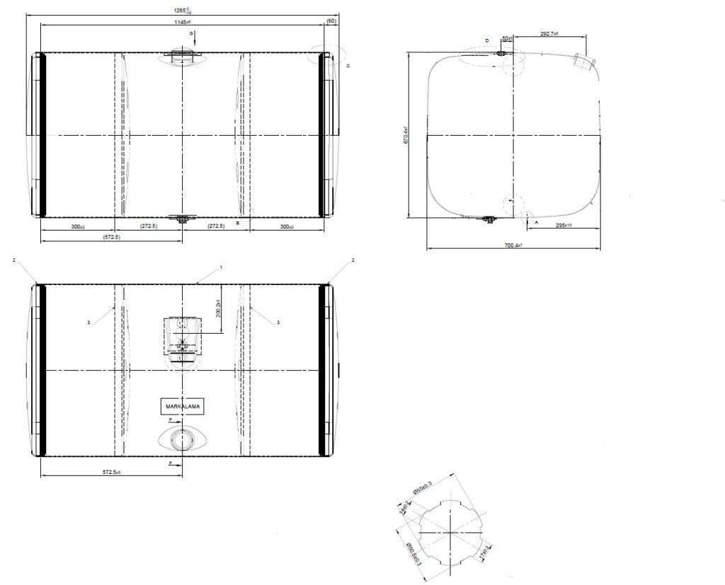 Scania Compatible Fuel Tank Aluminium 4,P,R Series 500 Litre